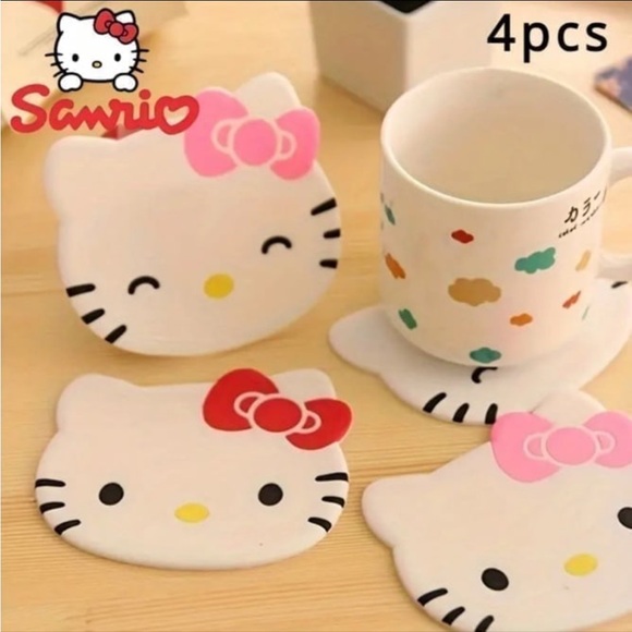 Hello Kitty | Kitchen | Hello Kitty Silicone 4pk Coaster Set | Poshmark